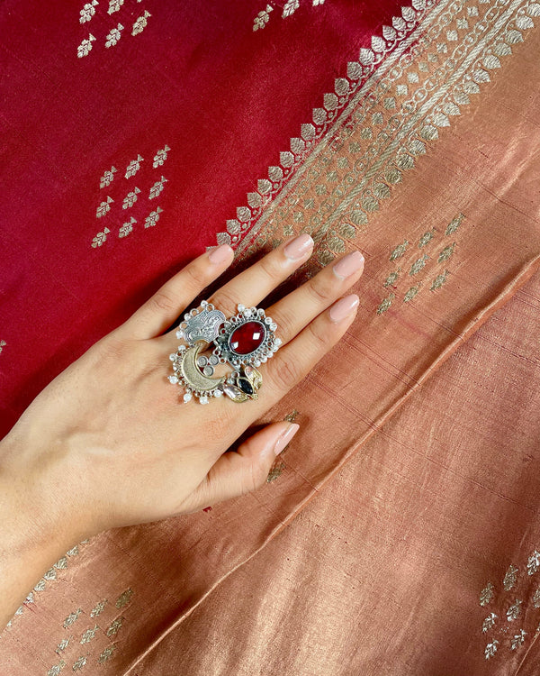 Noor-e-Azam | Contemporary Dual Tone Fusion Ring – houseofpallikkara